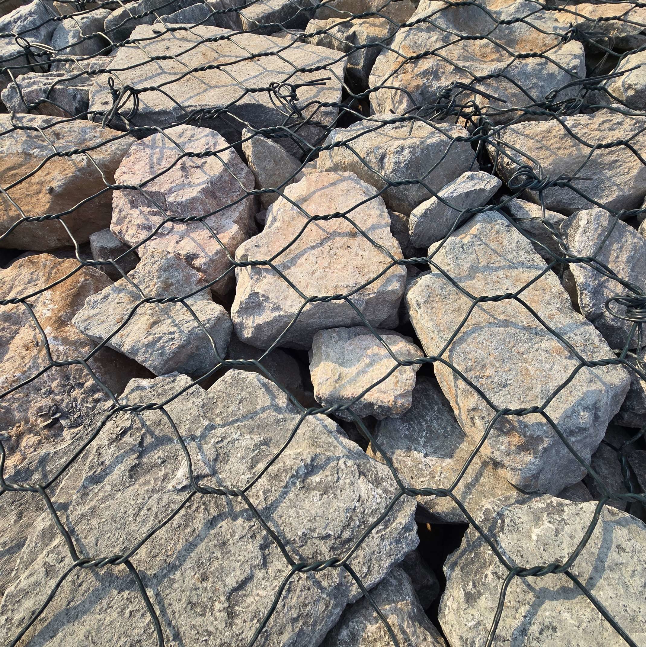Hexagonal Gabion Mesh Cages 100x120 Aperture for Retaining Walls ...